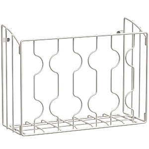 SimpleHouseware Wall Door Mount Kitchen Wrap Organizer Rack, White