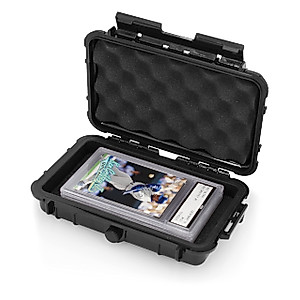 CASEMATIX Graded Card Storage Box Sports Trading Card Case Compatible With up 3 BGS 5 PSA Card Graded Sports Card Slabs - Airtight, Waterproof with Moisture and Dust Protection