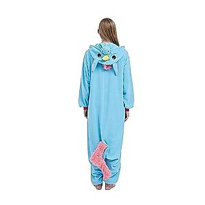SimZoo Adult Animal Onesie Pajamas, Men and Women's Unicorn Costume Sleepwear, One-Piece Unisex Homewear