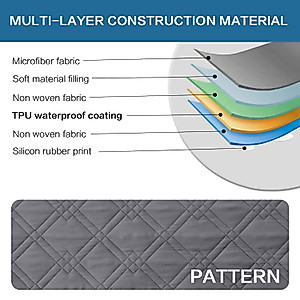 H.VERSAILTEX 100% Waterproof Recliner Chair Cover Oversized Reclining Slipcovers Washable Lazy boy Recliner Chair Cover Non Slip Furniture Protector for Kids, Pets (Oversized Recliner, Grey)