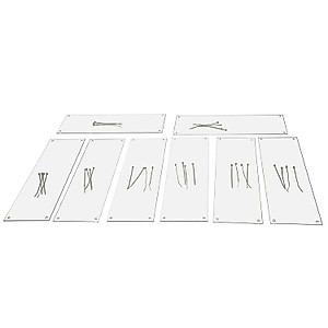 Pet Cage Liner 14" x 4.5" with Holes Zip Ties Urine Guard Pack of 8 Flexible Clear Sheet Rabbit Guinea Pig Side Lining Habitat Siding No Mess Protection Cage Edge Liners By Marketing Holders