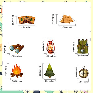 Fangleland Camping Party Decorations Welcome To Our CAMPSITE Banner, Camper Garland for Lumberjack Birthday Baby Shower Adventure Party Supplies