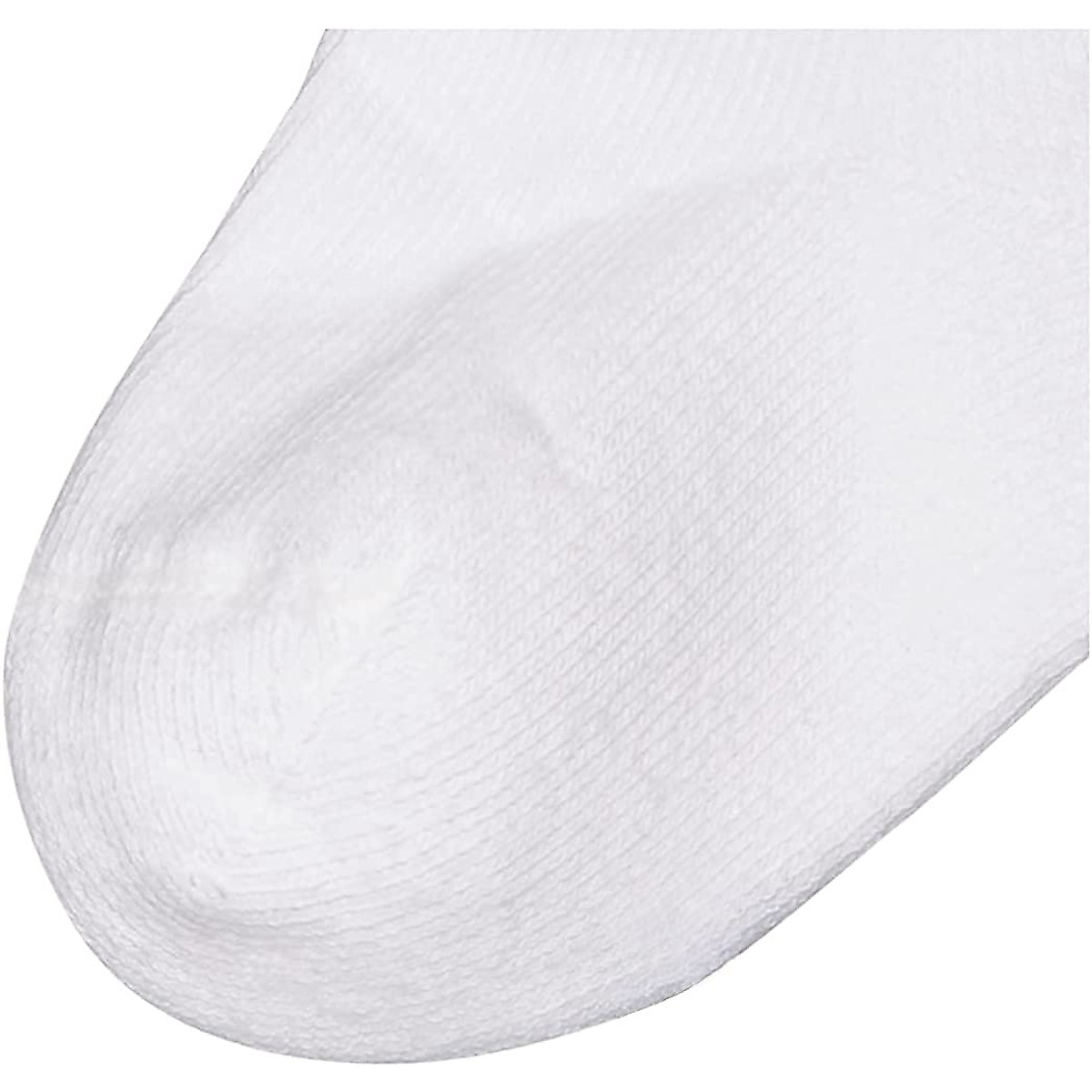Jefferies Socks Mens Quarter Half Cushion Seamless Sport Socks 6 Pair Pack (Sock: 10-12/Shoe: 9-13, White)