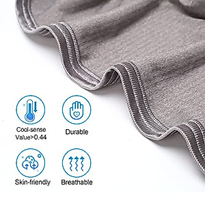 Tametra Cooling Throw Blanket for Hot Sleepers, Summer Blankets with Double Sided Cold Effect for Couch Lightweight Breathable Oversized Cold Blanket, Q-MAX>0.5, for Night Sweats with Laundry Bag