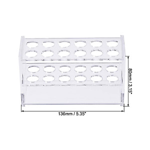 uxcell Acrylic Test Tube Holder Lab Stand Rack 2x6 Wells for 10ml Centrifuge Tubes Clear