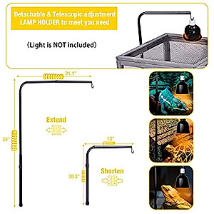 Aivituvin Wooden Tortoise House Large Tortoise Habitat Cage, Indoor Tortoises Enclosure for Small Animals, Outdoor Reptile Cage - Upgraded Weatherproof Bottom