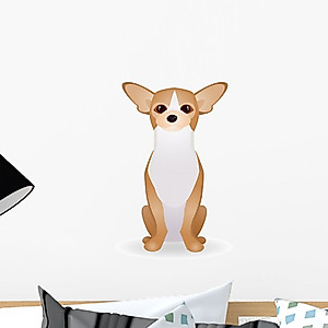 Wallmonkeys WM164901 Chihuahua Cartoon Peel and Stick Wall Decals, 18" H x 13" W-Small