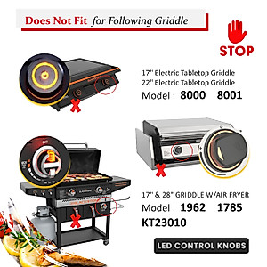 Gas Griddle Orange Knob Replacement for Blackstone Griddle 17" 22" 28" 36" Griddle, for Blackstone Flat Top Grill replacement walmart knobs,2-Pack