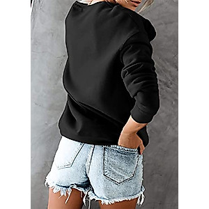 LUKYCILD Halloween Sweatshirts for Women Never Better Skeleton Shirt Long Sleeve Spooky Season Sweatshirt Skeleton Shirt Black