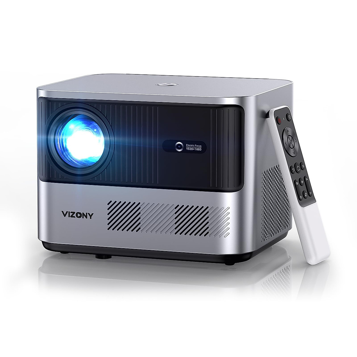 VIZONY FHD 1080P Projector 4K Support, 800ANSI 5G WiFi Bluetooth Projector, Outdoor Projector with Full-Sealed Engine/Electric Focus/4P4D/PPT/Zoom, Home Movie Projector Compatible w/iOS/Android/PC/TV