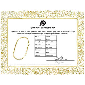 14k Gold Cuban Curb Bracelet & Surprise Gift