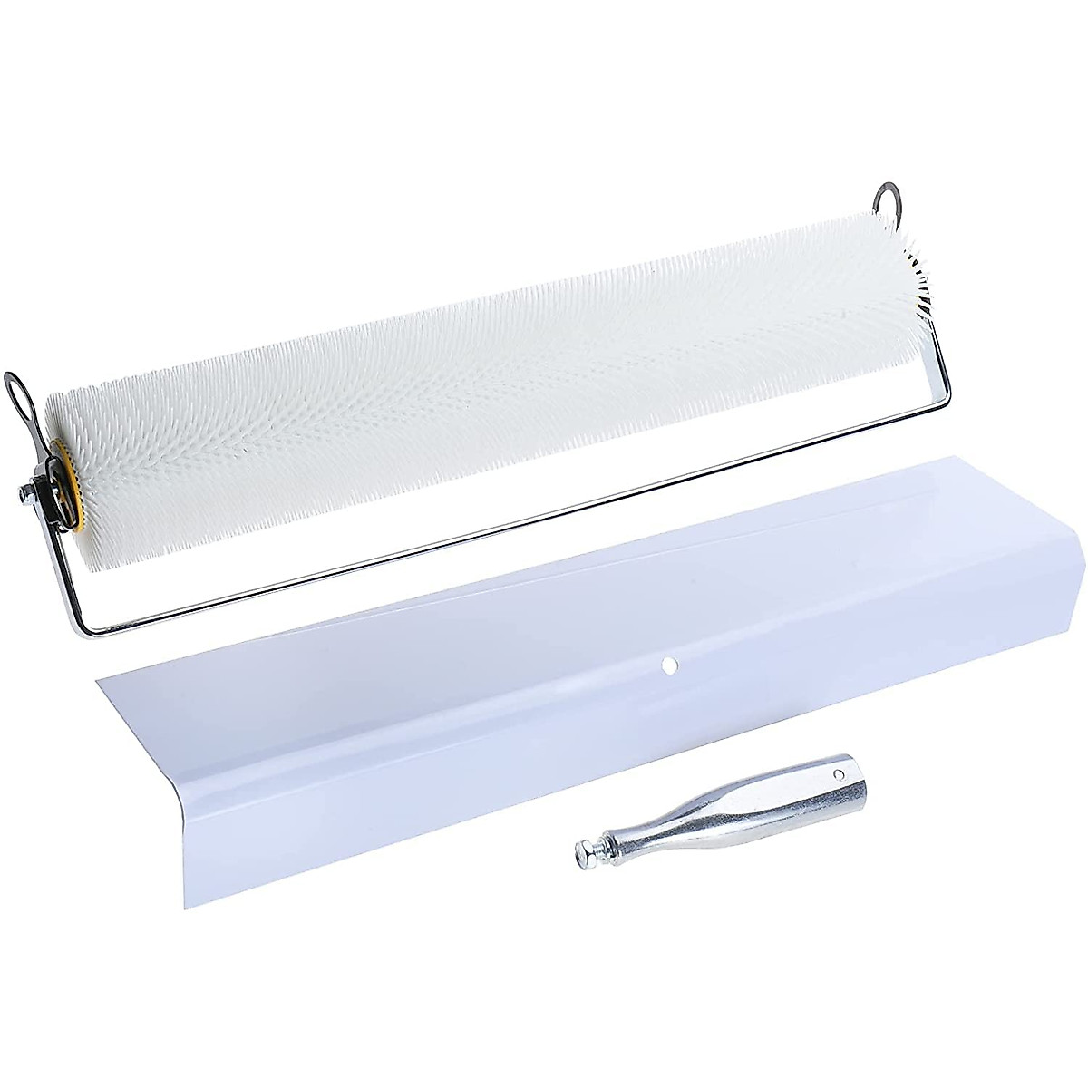 YaeTek Spiked Screeding Compound Roller, 19"x 1" Inch Remove Bubble Smooth Level Screed Surface Flooring Latex Self Levelling Spiked Compound Screed Floor Roller