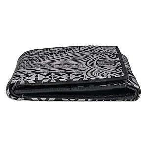 Hawaiian Turtle Tattoo Trifold Wallet, Genuine Leather, "Ohana" Tattoo art by Samson Harp (Black) from NAKOA