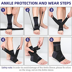 cgyqsyk Ankle Brace, Adjustable Compression Ankle Support Men & Women, Strong Ankle Brace Sports Protection, Stabilize Ligaments-Eases Swelling and Sprained Ankle（ Large, Green, 1