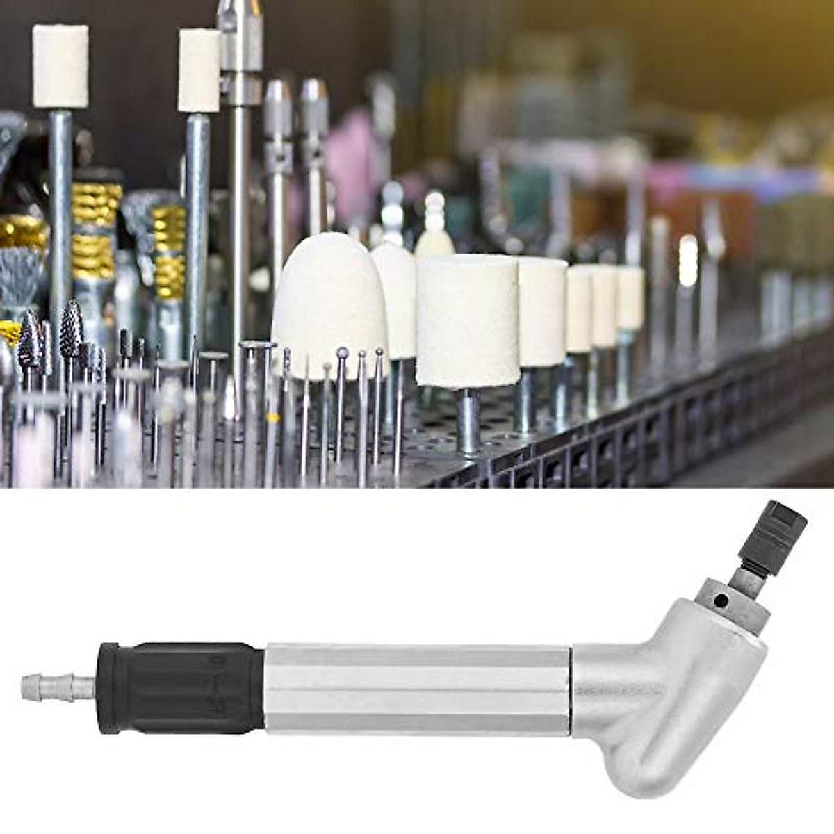 1/8" (3mm) 120 Degree Air Micro Die Grinder Kit High Speed Light Weight Pneumatic Grinding Pen for Shaping, Cutting, Grinding and Finishing, 52500 RPM