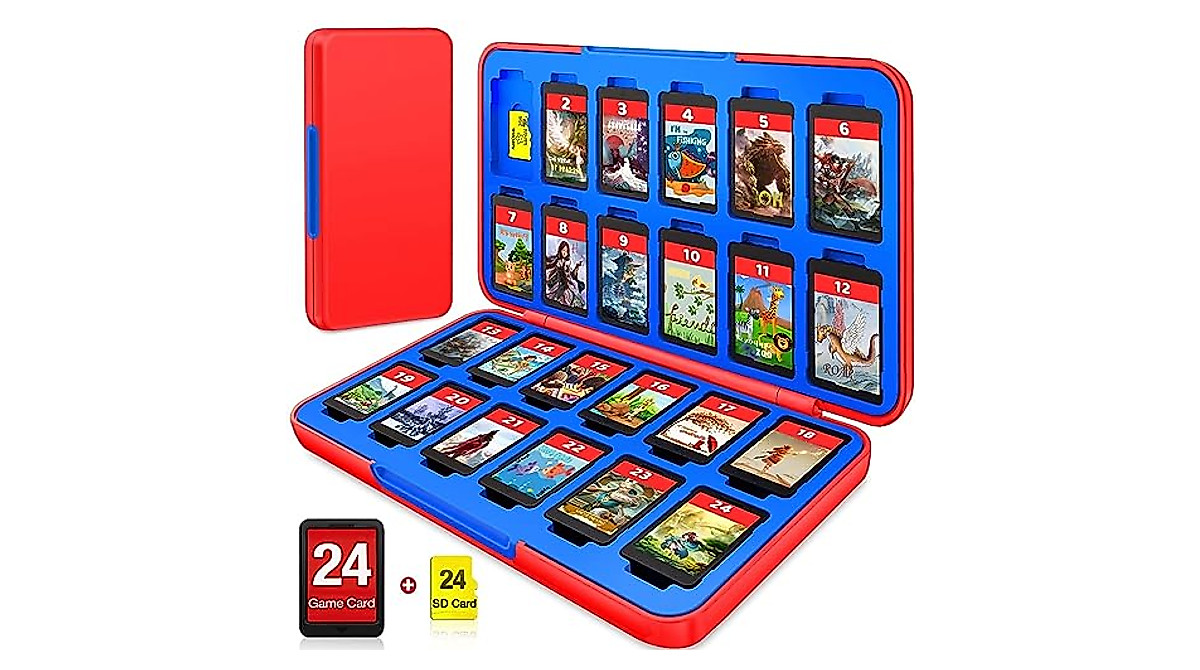 CYKOARMOR Switch Game Case for 24 Cards & 24 Micro SD