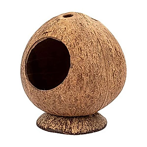 ZYMXdm Hamster Hideout Coconut Hut Small Animal Pet House Bed Pet Cave Nest Climber Chew ToySupplies,for Mice, Rats, Gerbils