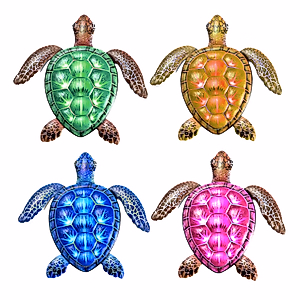 Surakey Metal Sea Turtle Wall Decor Sea Turtle Wall Art Decor Hanging Animal Ornament for Home Bedroom Living Room Office Garden Fences Aquarium Ocean Wall Decoration (Green)