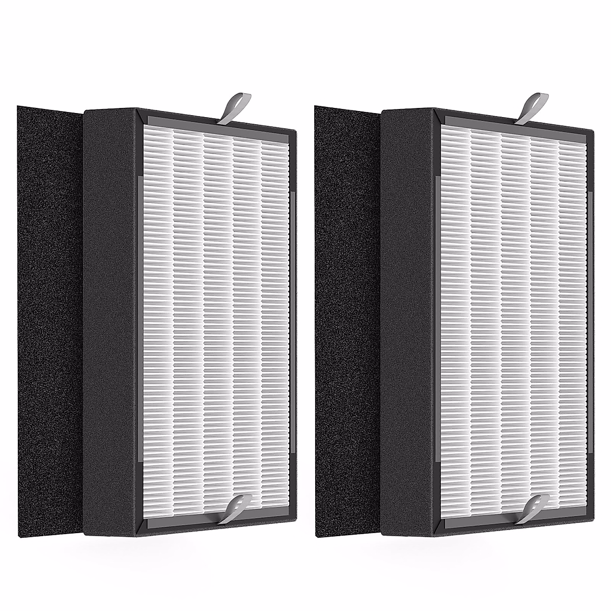 GoKBNY 2-Pack 45i and Flex True HEPA Replacement Filter Compatible with A len BreatheSmart Flex and 45i Purifiers, 2×2-in-1 H13 True HEPA Filters + 2×Carbon Pre-Filters