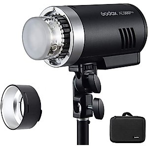 Godox AD300Pro AD300 Pro Strobe Light, 300W 2.4G TTL Flash Strobe Monolight, 1/8000 HSS, 0.01-1.8S Recycle Time, 300 Full Power Pops, 5600±100K, 12W Brightness Adjustable Bi-Color Modeling Led