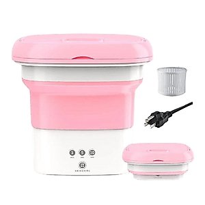 FlexiWash Portable Washing Machine, Mini Washing Machine with 3 Modes Deep Small Foldable Bucket Washer for Camping, RV, Travel, Small Spaces, Lightweight and Easy to Carry