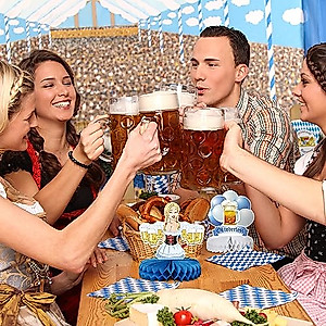 SUNKIM 9pcs Oktoberfest Honeycomb Centerpieces Oktoberfest Decorations Party Supplies Bavarian German Beer Festival Oktoberfest Party Decorations Oktoberfest Table Toppers