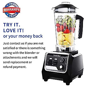 Professional Countertop Blender, 2200W High Power Commercial Blender for Shakes and Smoothies with 70Oz BPA Free Container, Built-in Timer Smoothie Maker Mixer for Crushing Ice, Frozen Dessert