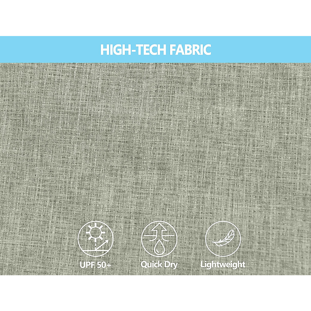 Little Donkey Andy Men's Quick Dry Hiking Shirt, Lightweight Long Sleeve Travel Shirt, Air-Holes Tech Laurel Oak Heather XXXL