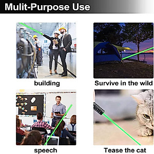 Cowjag Laser Pointer High Power, Long Range [10,000 ft] Green Powerful Handheld Flashlight with Adjustable Focus, Green Laser Pointer for Night Astronomy Outdoor and Hiking(Green Light)