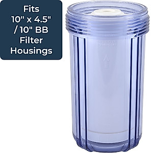 SpiroPure 10x4.5 Hard Water Filter, Salt Free Water Softener & Anti-Scale Filter for Shower, Sink, & Whole House, Scale Inhibitor, Descaling Cartridge, Descaler Filter