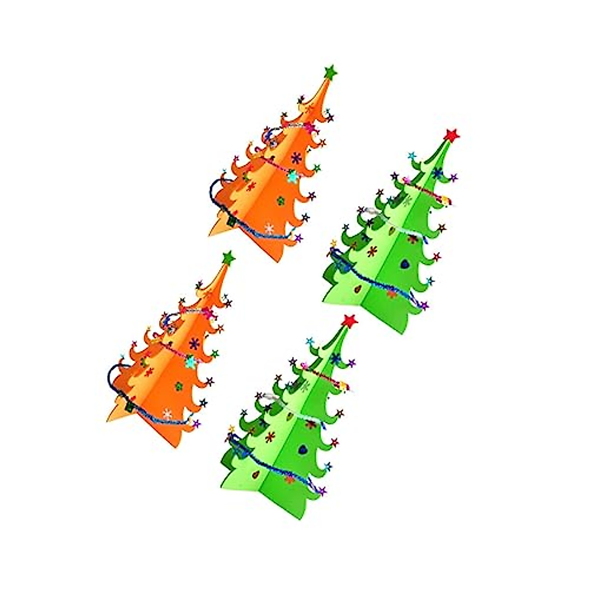 Garneck 4pcs Mini Christmas Pine Tree Mini Desk Felt Christmas Craft Xmas Craft Supplies DIY Christmas Ornament DIY Material Set Christmas Tree Self Made Decorate Desk Christmas Tree