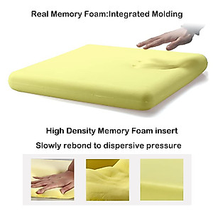 Sigmat Recliner Cushion for Elderly with Memory Foam 20x20x3 Inches Large Square Seat Cushion for Recliner Chair, Floor Pillow, Truck Seat Cushion Camel