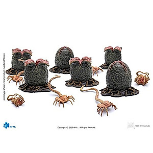 Hiya Toys Aliens: Ovomorph & Facehugger 1:18 Scale Action Figure Set, Multicolor