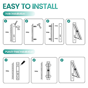 DarMeyFull Drying Rack Wall Mounted Clothes Drying Rack Folding Indoor Organization Storage Laundry Aluminum Retractable Clothing Hanging Rack for Space Saving(Silver,2pcs)