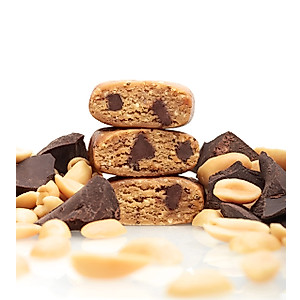 Peanut Butter Dark Chocolate & Sea Salt "New and Improved Glo" Vegan Protein Bars, 12g of Plant-Based Protein with Only 3g of Sugar, Pack of 12