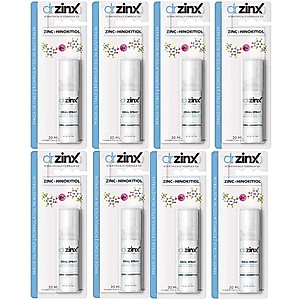 DrZinX Bad Breath Treatment 8 Pack Long Lasting Breath Freshener, Hydrating Oral & Throat Spray with Zinc and Hinokitiol (Zinc Ionophore)