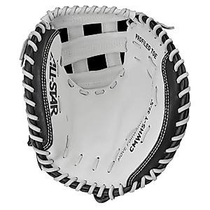 All Star Womens Heiress 34" Fastpitch Softball Catchers Mitt 1 Piece White/Black 34 Right Hand