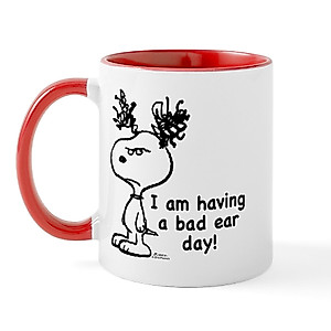 CafePress Snoopy: Bad Ear Day Mug Mugs Ceramic Coffee Mug, Tea Cup 11 oz