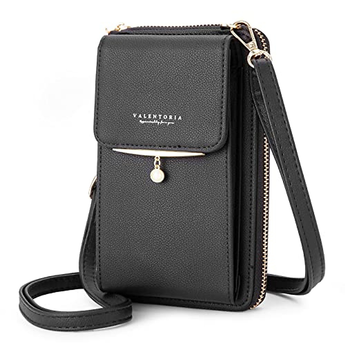 Valentoria Small Crossbody Bag Cell Phone Purse Wallet Leather Card Slot Clutch for Women