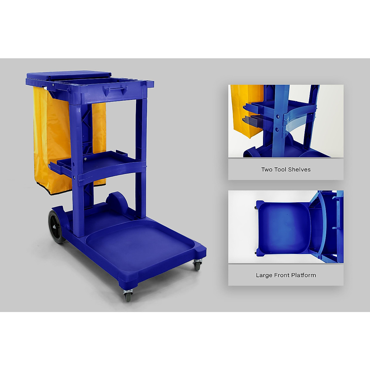 Commercial Housekeeping Janitorial cart with Vinyl Bag AF08170 Blue