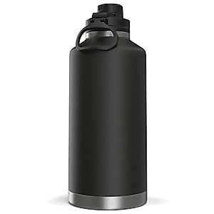 Hydrapeak 72 oz Large Insulated Water Bottle, Leak Proof Water Bottle for Hot &amp; Cold Liquid, 72oz Water Bottles, Water Jug, Stainless Steel (Black)