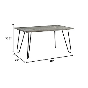 Lexicon Elyse Dining Table, Gray/Black