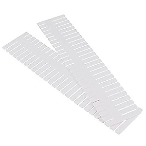 MUKCHAP 72 Pieces DIY Plastic Grid Drawer Organizer, 12.6 Inch Plastic Grid Drawer Dividers, Plastic Adjustable Drawer Dividers Organizer for Sock, Underwear, Scarf, White