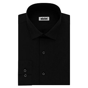Unlisted by Kenneth Cole mens Big and Tall Solid Dress Shirt, Black, 22 Neck 37 -38 Sleeve 5X-Large Tall US