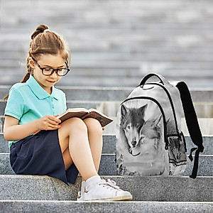 Wolf Animal Backpack for Students Boys Girls School Bag Travel Daypack