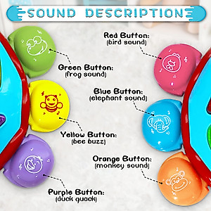 HISTOYE Baby Crawling Toys Baby Toys 6-12 Months Bilingual Toys Spanish English Infant Toddler Toys 3-6 6-12 12-18 Months with Light Music Bilingual Toys for Toddlers 1-3 6 7 8 9 10 11 12 Months Old