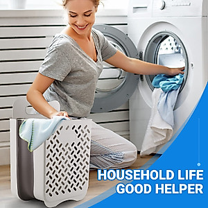 Collapsible Laundry Basket Laundry Hamper, Pack of 2 - Large Capacity Wall Hanging Space Saving Foldable Storage Container Organizer - LCG-Tools