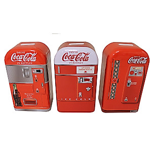 Coca-Cola Vending Machine Tin Banks (Set of 3)