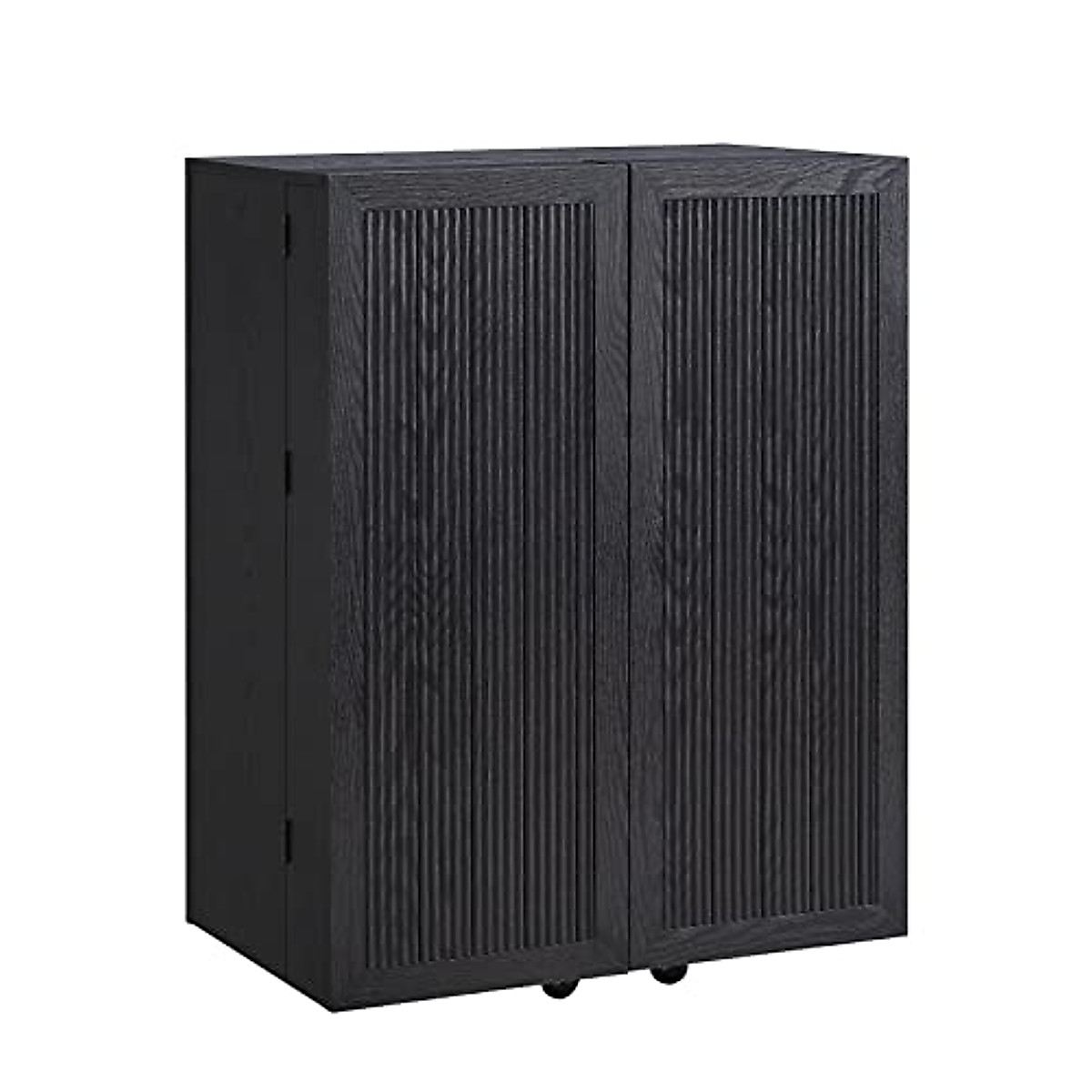 Home Source Jill Zarin Folding Wine Cabinet Black