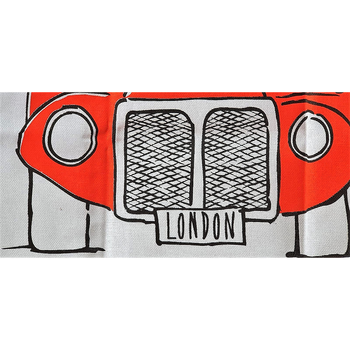 Sketchy Red London Bus Tea Towel Souvenir Sketch Routemaster Cartoon Drawing Souvenir Gift White by Elgate